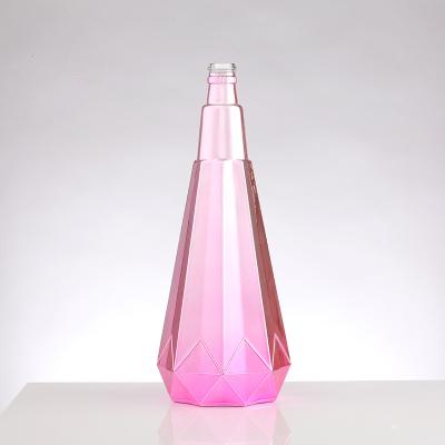 Cina Bottiglia di vetro di vodka con sughero e superficie stampata a caldo 100 ml 200 ml 375 ml 500 ml 750 ml in vendita
