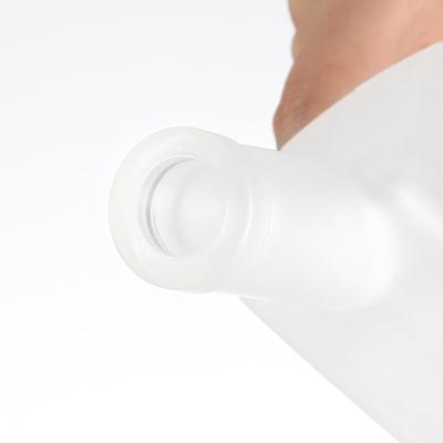 China Estampagem a quente 500 ml/750 ml Transparente congelado Vazio Garrafa de vinho personalizada Vidro com cortiça à venda