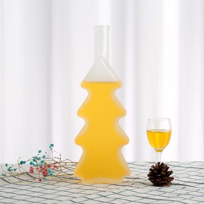 中国 クリスマスツリー形ガラスボトルをカスタムで作る 販売のため