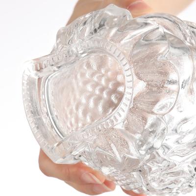 Cina Bottine di vino in vetro quadrato su misura Bottiglie di gin con tappo e stampa in oro in vendita