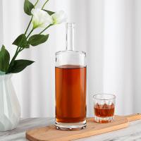 China Customized 500ml 750ml Glass Whiskey Spirited Bottles for Customized Customized Empty for sale