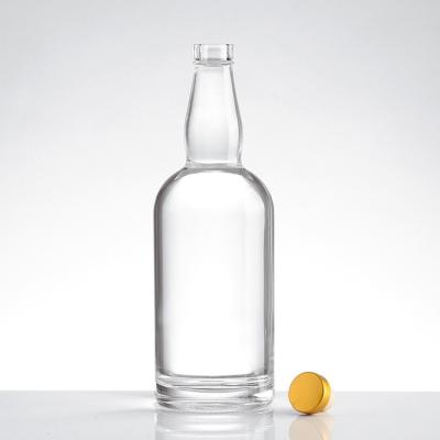 Cina Bottiglia in vetro piatto da 200 ml per vodka whisky gin tipo di sigillatura personalizzare Spedizione rapida in vendita