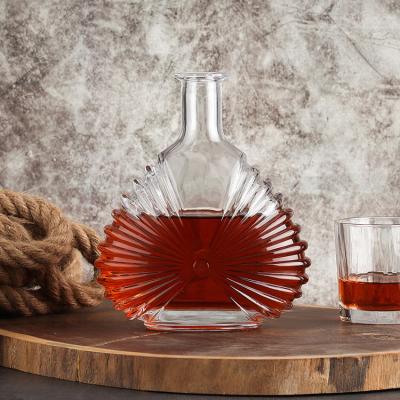 Cina Tequila Gin Brandy Rum Whiskey Vodka Liquor Spirits 700ml 750ml Hot Stamping Bottiglia di vetro in rilievo in vendita