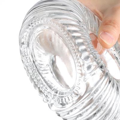 Cina 500 ml di vetro trasparente vino gin whisky tequila liquore vodka bottiglia con coperchio in vendita