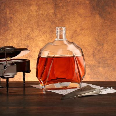 Cina Classic Clear 375ml 500ml 750ml 700ml Whisky Whiskey Brandy Tequila Spiriti Liquore Vetro Vodka Bottiglia per Gin in vendita