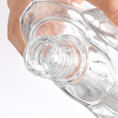 Cina Classic Clear 375ml 500ml 750ml 700ml Whisky Whiskey Brandy Tequila Spiriti Liquore Vetro Vodka Bottiglia per Gin in vendita