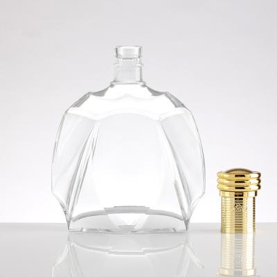 Cina Classic Clear 375ml 500ml 750ml 700ml Whisky Whiskey Brandy Tequila Spiriti Liquore Vetro Vodka Bottiglia per Gin in vendita