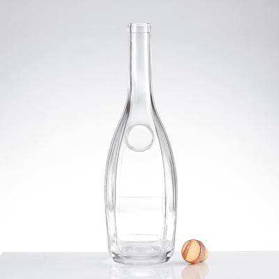 Cina Forma personalizzata Rotondo Quadrato Decal Logo Imposta Etichetta 700ml 750ml Bottiglia di vetro per bevande in vendita