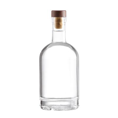 Cina Mini bicchiere di whisky rotondo trasparente di vino vodka bottiglia di whisky con tappo di sughero 100 ml in vendita