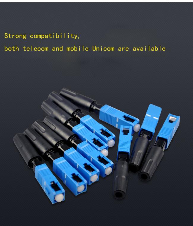 Factory Direct Sale OEM Fiber Optic Equipment FTTH Tools Embedded Singlemode 0.9 2.0 3.0mm Sc/APC Plastic Quick Fiber Optic Fast Connector