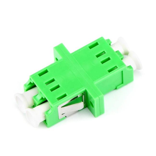 China Factory Price LC APC to LC APC Duplex Single Mode Fiber Optic Connector Adapter with Flange