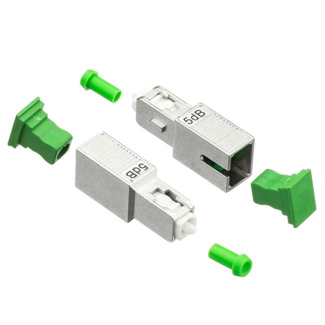Sc APC Male to Female Singlemode Metal Fiber Optic Attenuator 3dB, 5dB, 10dB Optional for FTTH Communication