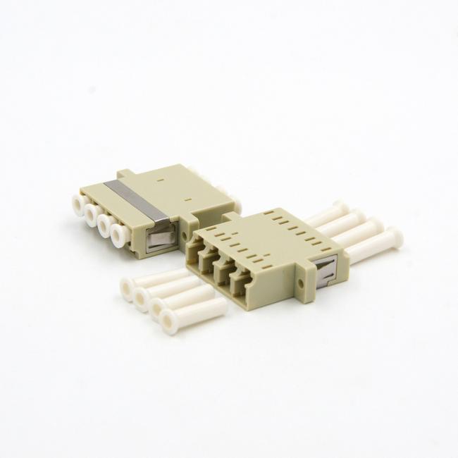FTTH Optical Fiber LC Upc Multimode Quad Om1 Om2 Duplex Coupler Fiber Optic Connector Adapter with Flange