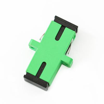 China SC APC Simplex Glasfaser Adapter Kopplung OS2 Einzelmodus mit Flansche zu verkaufen