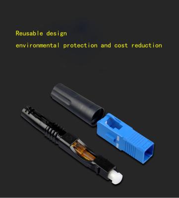 Cina OEM connettore in fibra ottica incorporato singlemode 0.9 2.0 3.0mm Sc APC Quick Connector in vendita