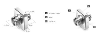 Cina Adattatore a fibra ottica a metallo solido quadrato FC Upc To FC Upc Singlemode Multimode in vendita
