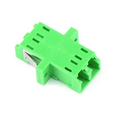 China Duplex Single Mode Fiber Optic Adapter LC APC To LC APC Connector Adapter With Flange for sale
