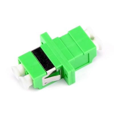 China Duplex Single Mode Fiber Optic Adapter LC APC To LC APC Connector Adapter With Flange for sale