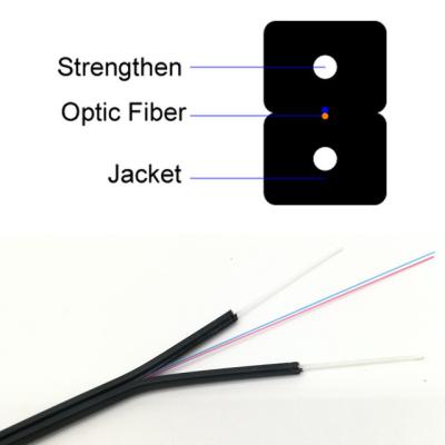 China LSZH Singlemode Multi Mode FTTH Drop Cable Steel Wire Flat Drop Cable for sale