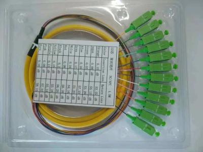 China 12 Cord Fibers Optical Fiber Pigtail Multimode Single Mode Sc APC Upc Bunch Pigtail for sale