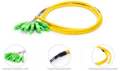 중국 SC APC Upc 광섬유 피그테일 12 코드 섬유 펀치 피그테일 멀티모드 단일 모드 판매용