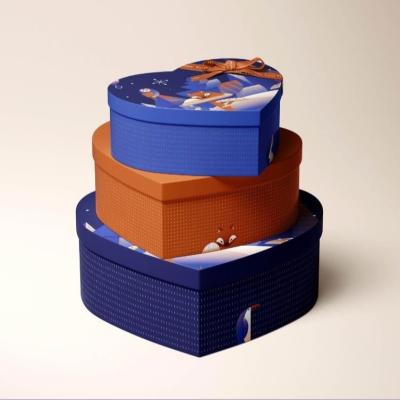 China 2024 Hot Sale Factory Customized Luxury Heart-Shaped Chocolate Gift Packaging Box for sale
