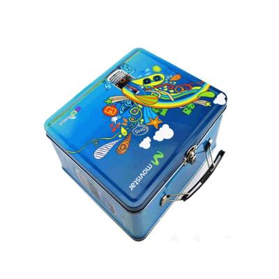 China Wholesale Custom Best Price Candy Cookie Chocolate Metal Gift Packaging Gift Box with Handle for sale