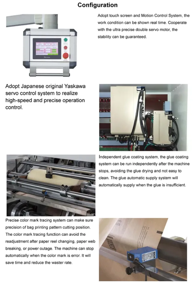 正方形を印刷するFlexoに与えるLsb-330+Lst-41100ロール機械を作る最下の紙袋