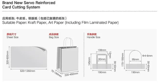1 Year Warranty Kraft Handbag Making Machine with Wooden Packing