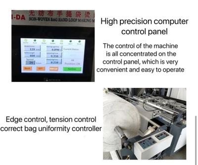 China Automatic Non Woven T-Shirt Bag Making Machine 18-90MM Thickness#40-90 Pcs/Min T Shirt Bag Making Machine 1200mm 18-90mm for sale