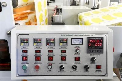 China 4 Color Roll Flexo Label Printing Machine 320mm 80m/Min#±0.1mm Accuracy Label Flexo Printer#450mm Max printing width for sale