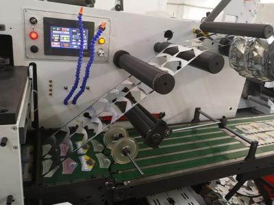 China 320 Iml Intermittent Sticker Cutter Semi Rotary Adhesive Paper Roll Slitting Sheet for sale