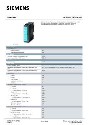 中国 6ES7331-7HF01-0AB0 シメンス SIMATIC S7-300 アナログ入力 SM 331 原産工業製品 販売のため