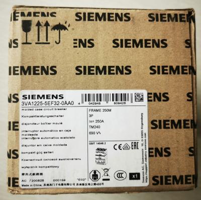 Cina 3VA1225-5EF32-0AA0 Interruttore automatico scatolato Siemens (MCCB) 3VA1, 250 A, TM240 ATAM, 3 poli, barra collettrice in vendita