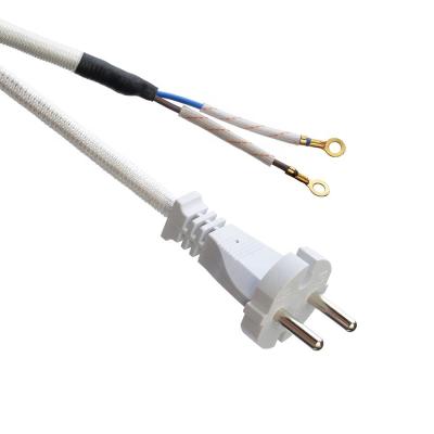China 10A/250V PSE 2Pin Plug Power Cord 4.8mm Terminal Branco SNI com Longo Duração de Oxigênio Livre Barred Stranded Copper à venda