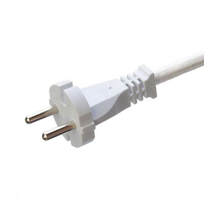 China 10A/250V PSE 2Pin Plug Power Cord 4.8mm Terminal Branco SNI com Longo Duração de Oxigênio Livre Barred Stranded Copper à venda