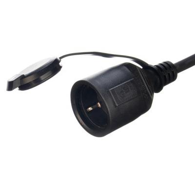 Cina cavo di estensione esterno 3x1.5mm2 cavo di alimentazione 220v cavo di alimentazione con 2 poli presa impermeabile standard messa a terra 16A/250V in vendita