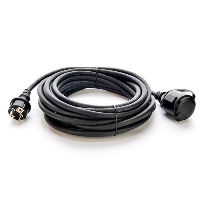 Cina cavo di estensione esterno 3x1.5mm2 cavo di alimentazione 220v cavo di alimentazione con 2 poli presa impermeabile standard messa a terra 16A/250V in vendita