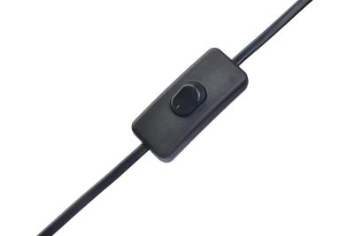 China 2.5A 2 Pin Plug Power Cords Black Kettle Plug with Connector or Socket Oxygen Free Bared Stranded Copper Conductor for sale