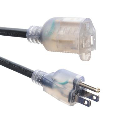 中国 6フィート 北米 ETL 3ピン 重用外用延長コード ライトエンド 女性エンドタイプ NEMA 販売のため