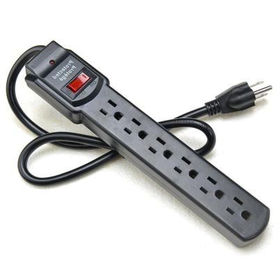 Китай Мужской конец тип NEMA 5-15P ETL15A/125V 6 Вывод электрического расширения розетки питания защитник от перенапряжения для бытовой техники продается