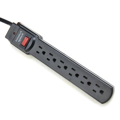 Китай Мужской конец тип NEMA 5-15P ETL15A/125V 6 Вывод электрического расширения розетки питания защитник от перенапряжения для бытовой техники продается