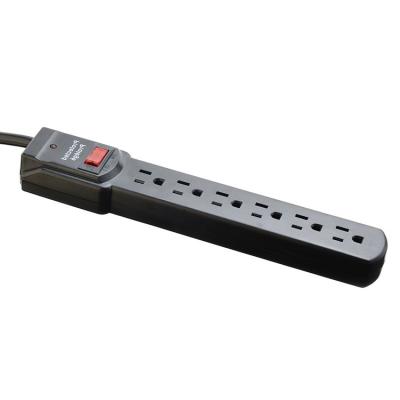 Китай Мужской конец тип NEMA 5-15P ETL15A/125V 6 Вывод электрического расширения розетки питания защитник от перенапряжения для бытовой техники продается