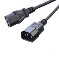 China Bared Stranded Copper Conductor Material C13 to C14 AC Power Cords Extension Socket for PDU Computer UPS Server for sale