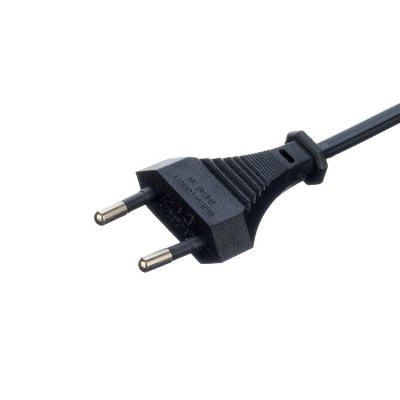 China 2.5A 2 Pin Plug Power Cords Black Electric Fan with Oxygen Free Bared Stranded Copper Half Stripped End for sale