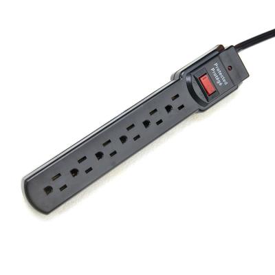 China American Standard 6-Outlet Electric Extension Socket Power Strip ETL15A/125V Surge Protector for Home Appliances ETL125V for sale