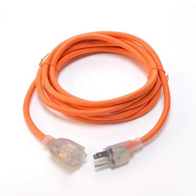 中国 AC電源コード ETL 中型/重用 SJTW 8/10/12 AWG NEMA 屋外オレンジ拡張コード 天候耐性 庭庭 USプラグ 標準 販売のため