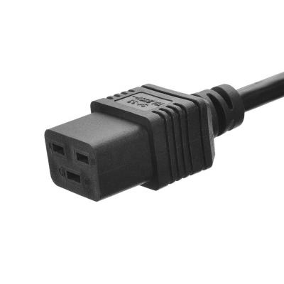 China Commercial AC Plug IEC60320 C19 Connector 3 Pin Line Lead Strip Wire Power Cord UK BS Standard 3 Prong Supply IEC Cable for sale