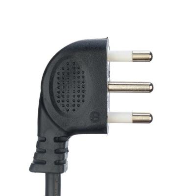 China 16A IEC 60320 C13 Clover Connector Black Italia Standard H05VV-F 3x0.75MM2 Extension Cord Grounding Standard Grounding for sale