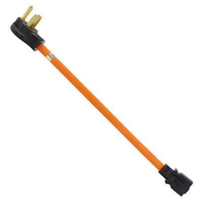China 1FT NEMA 6-50P to 6-20R Welder Adapter Cord for Electric Vehicle Charging 20 Amp 250V SJTW 12AWG*3C RV Extension Cable for sale